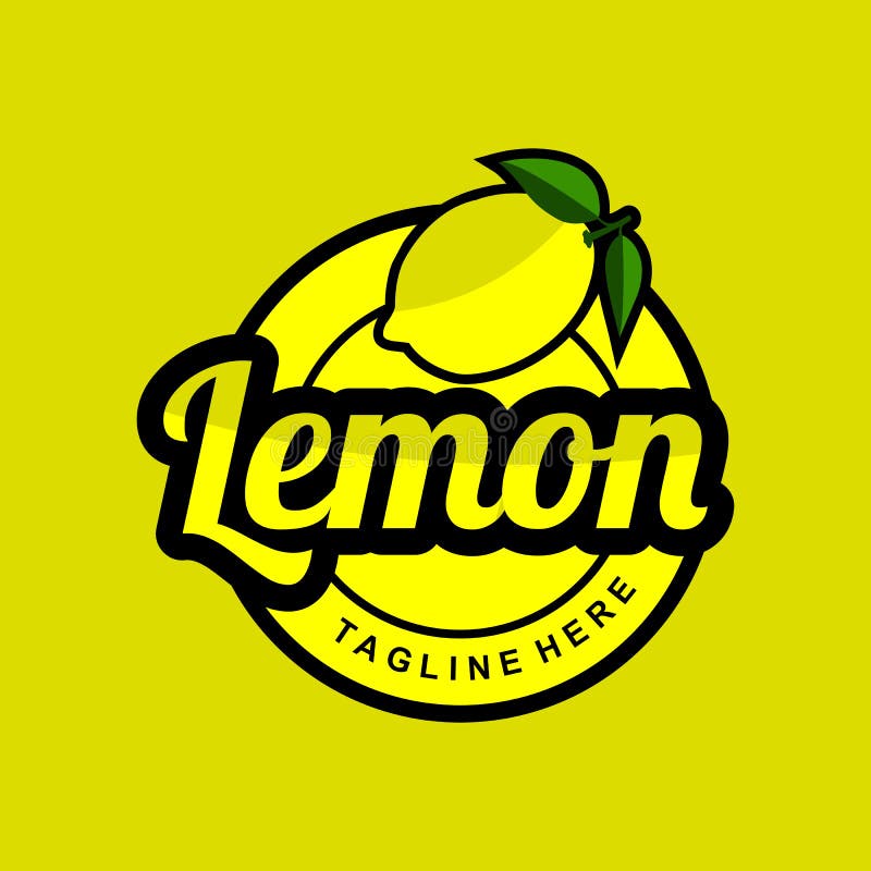 Abstract Lemon Logo Design Template Awesome Stock Vector - Illustration ...