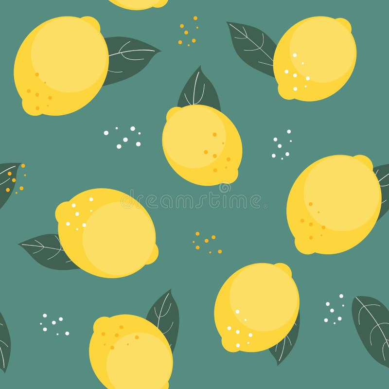 Abstract Lemon Seamless Pattern Background Vector Illustration Stock ...