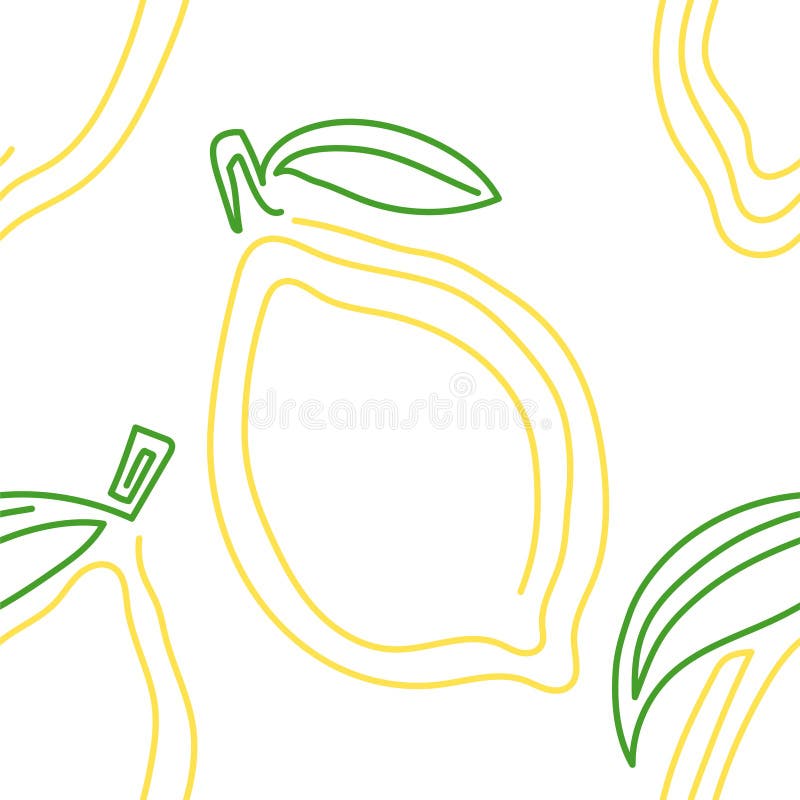 Abstract Lemon Seamless Pattern. Vector Illustration Stock Vector ...
