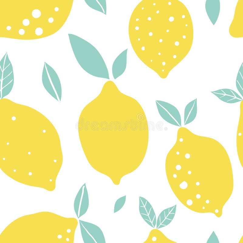 Abstract Lemon Vector Seamless Pattern Stock Vector - Illustration of ...