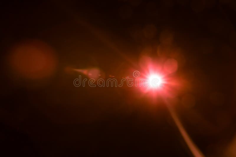 Abstract Lens Flare Red Light Over Black Stock Photo - Image of magic ...