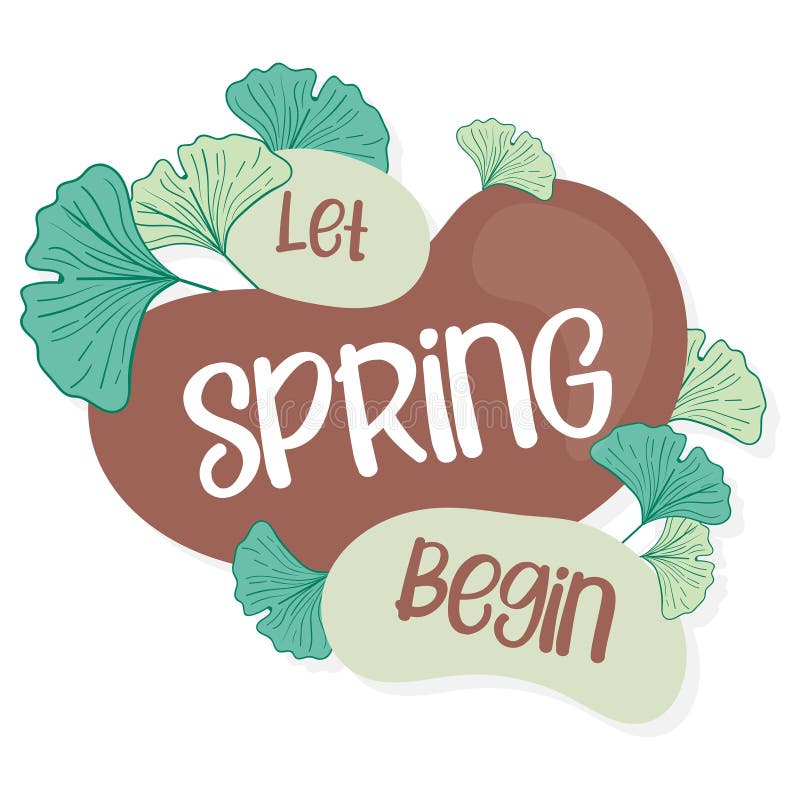 Abstract Let Spring Begin Banner Design Stock Vector - Illustration of ...