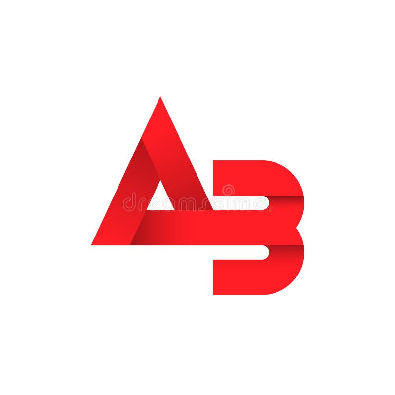 Abstract Letter AB Logo Design Idea. Stock Illustration - Illustration ...