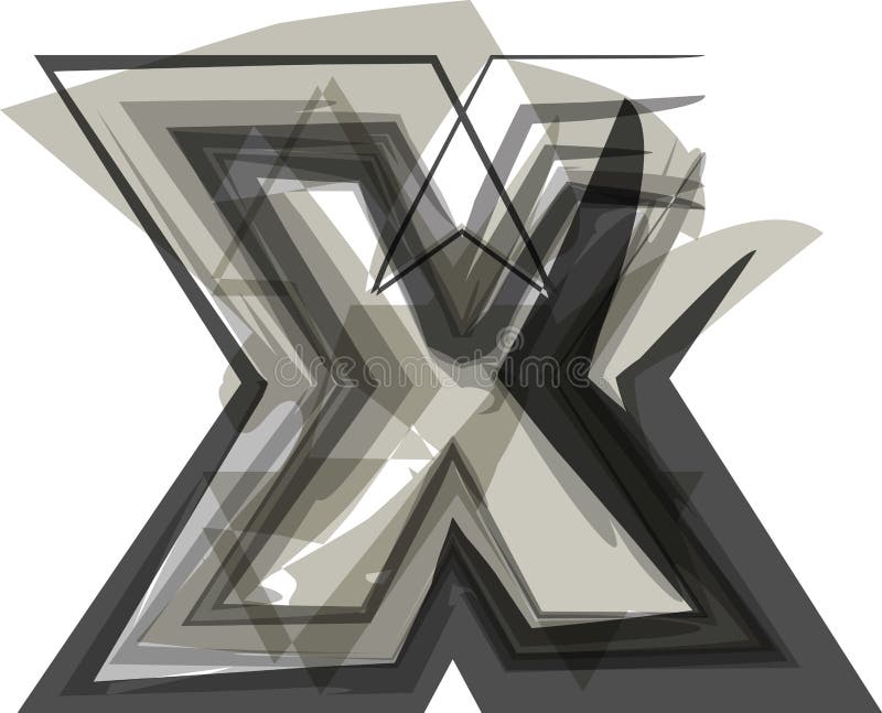 Abstract Letter x stock vector. Illustration of lettering - 100428462