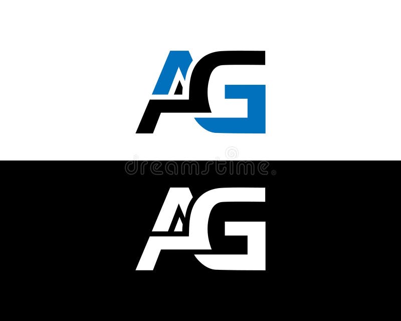 Letter AG Monogram Logo Design Stock Vector - Illustration of cartoon ...