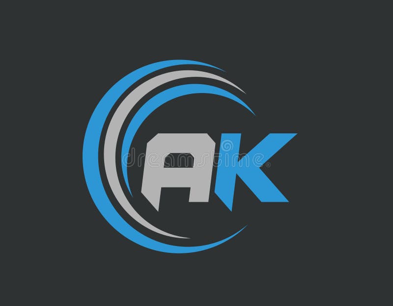 Abstract Letter AK Logo Design. AK Initial Logo Design Monogram for ...