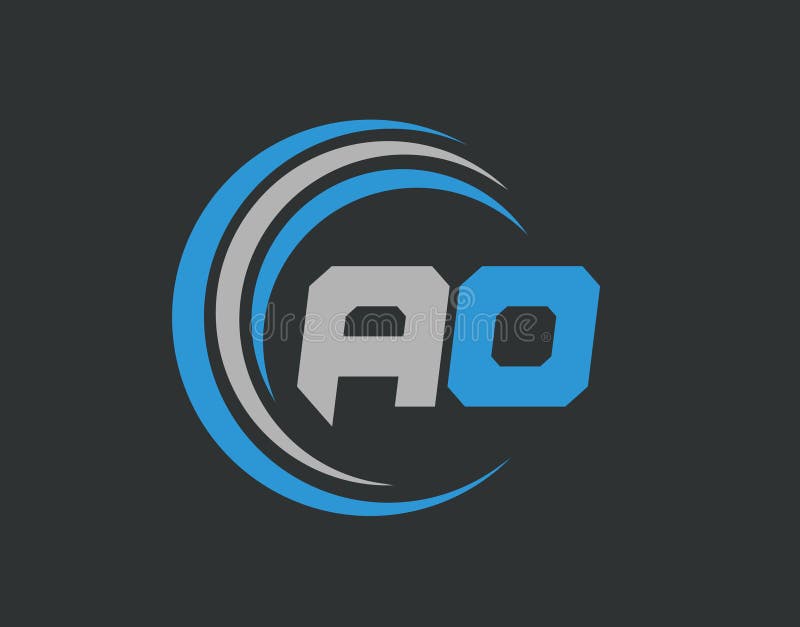 Abstract Letter AO Logo Design. AO Initial Logo Design Monogram for ...