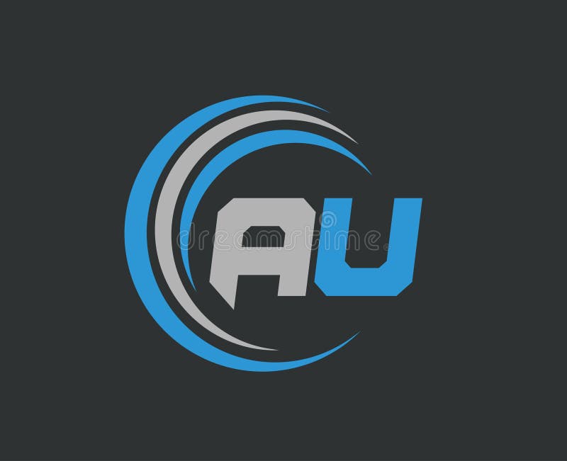 Abstract Letter AU Logo Design. AU Initial Logo Design Monogram for ...