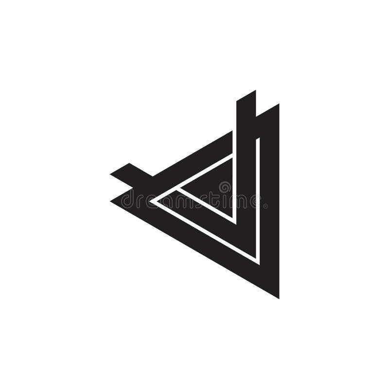Abstract Letter Av Geometric Triangle Arrow Logo Vector Stock Vector ...