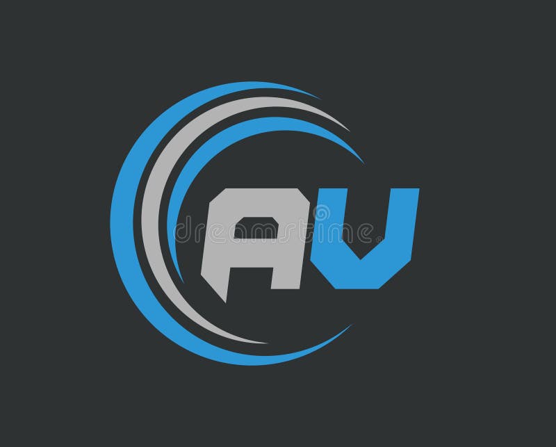 Abstract Letter AV Logo Design. AV Initial Logo Design Monogram for ...
