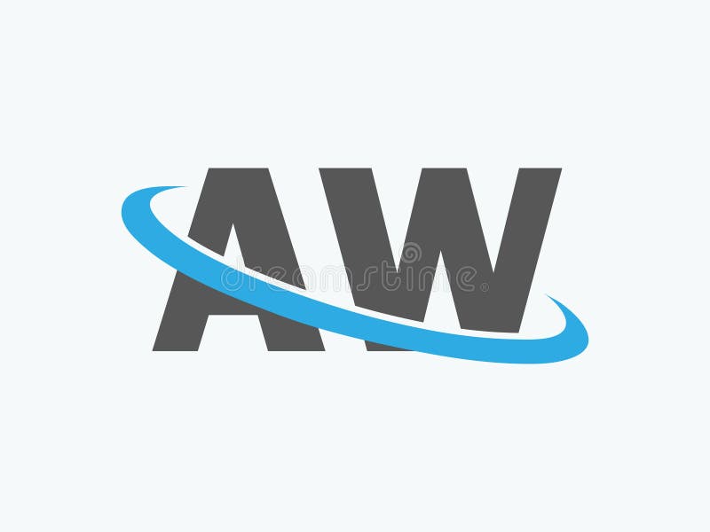 Abstract Letter AW Logo Design. AW Initial Logo Design Monogram for ...