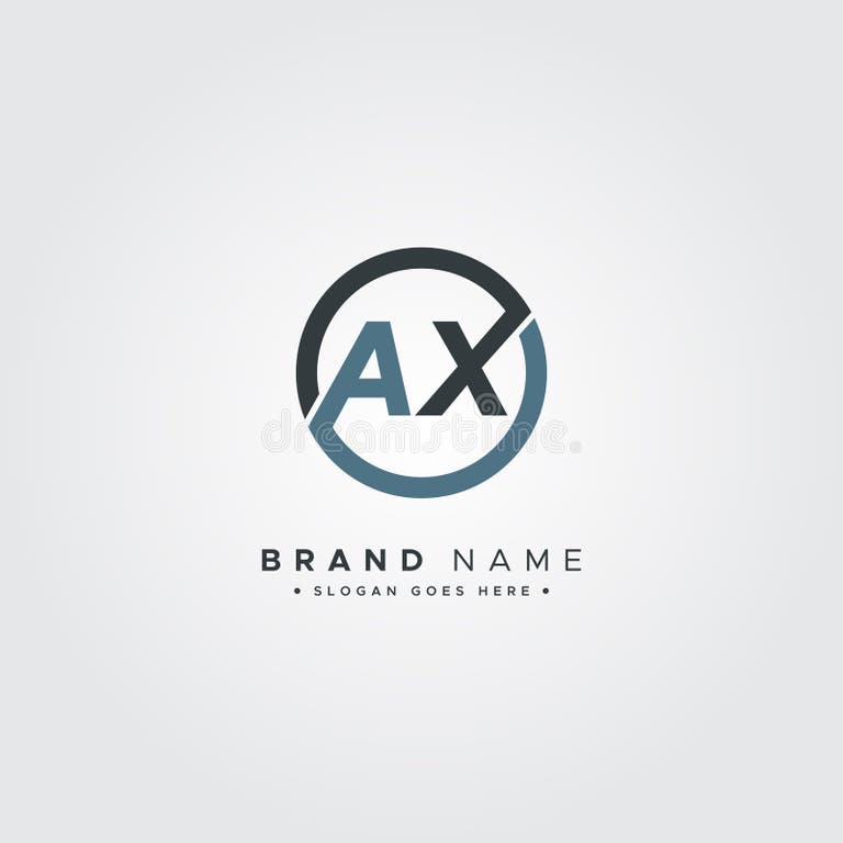 Abstract Letter AX Logo - Initial Monogram Template for Alphabet a and ...
