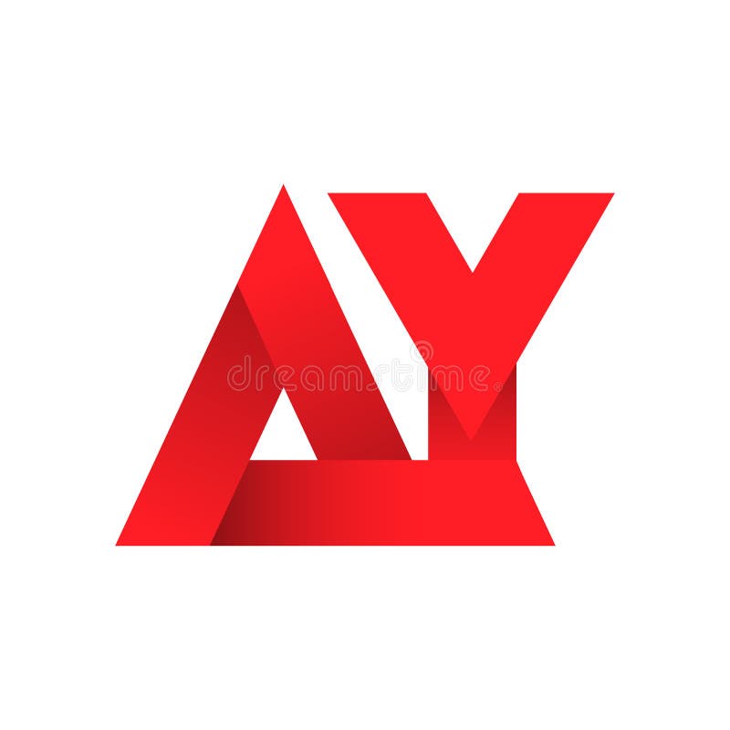 Abstract Letter AY Logo Design Idea. Stock Illustration - Illustration ...