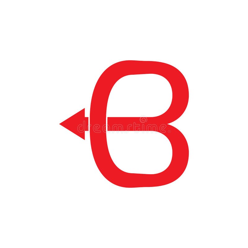 Abstract Letter B Bow Arrow Overlapping Logo Vector Stock Vector ...