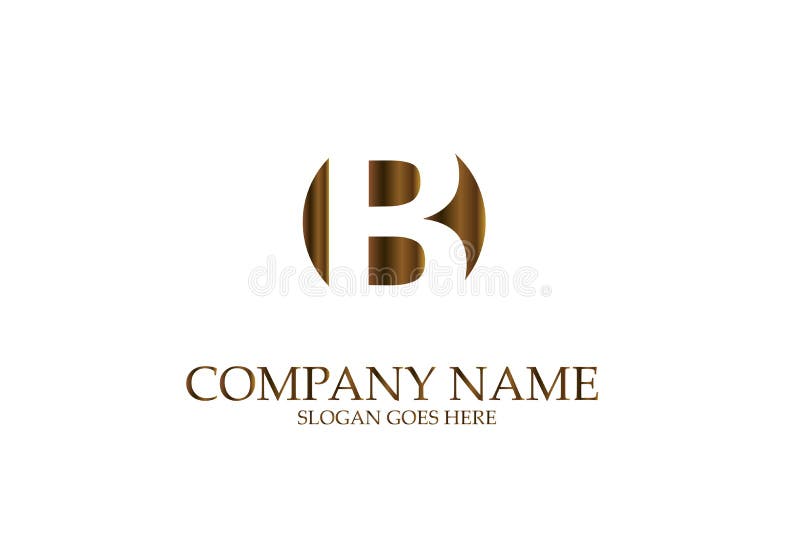 Abstract Letter B Circle Vector Logotype Template. Stock Vector ...
