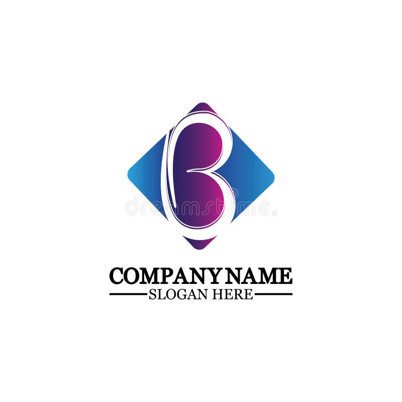 Abstract Letter B Logo Vector. B Logo Symbol Icon Design Template Stock ...