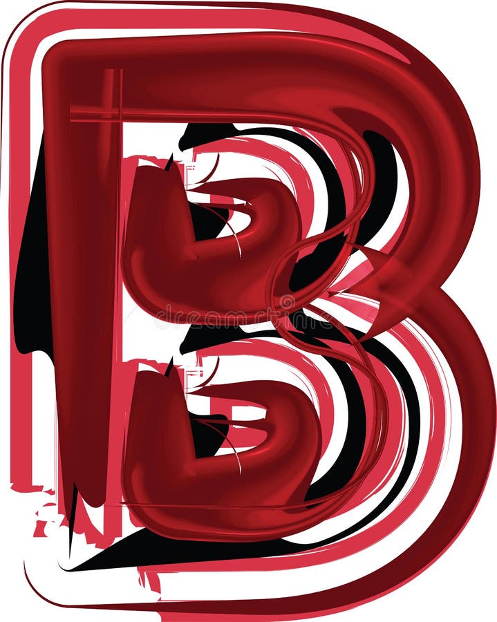 Abstract Letter B stock vector. Illustration of scribble - 106789309