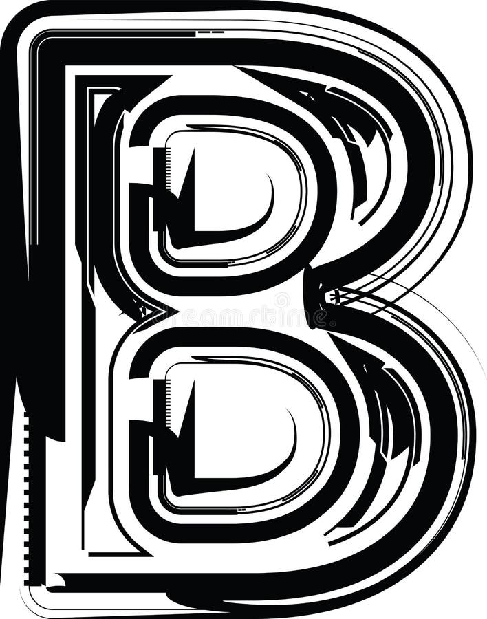 Abstract Letter B stock vector. Illustration of frame - 101593441