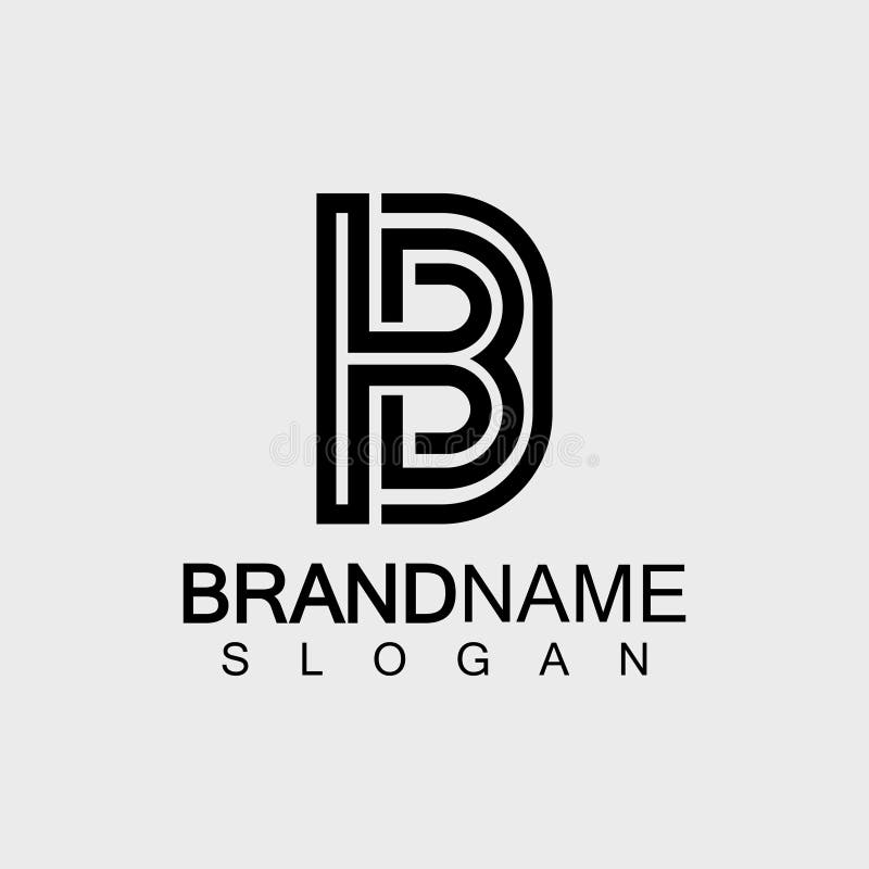 Abstract Letter BD or DB Logo Design Template - Vector Stock Vector ...