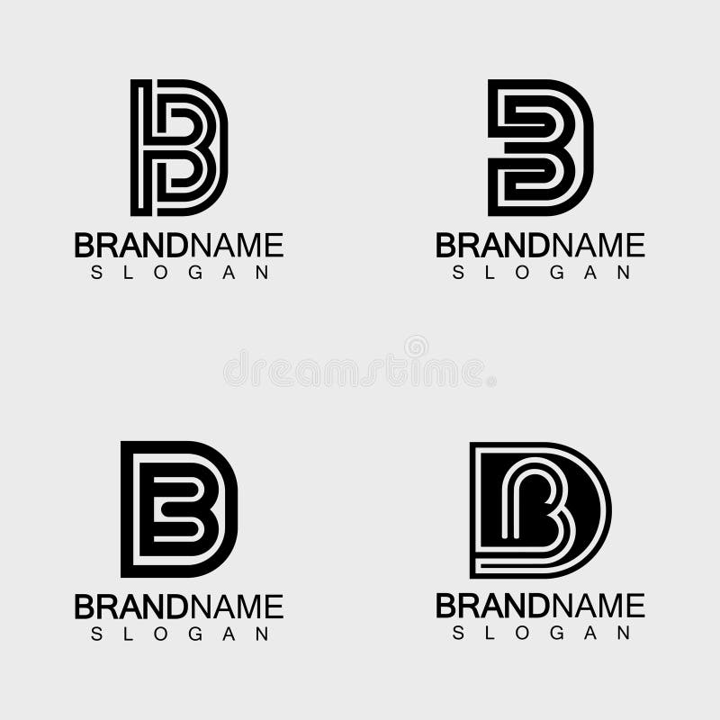 Abstract Letter BD or DB Logo Design Template - Vector Stock ...