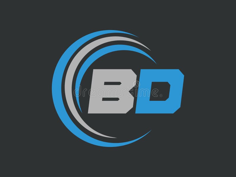 Abstract Letter BD Logo Design. BD Initial Logo Design Monogram for ...