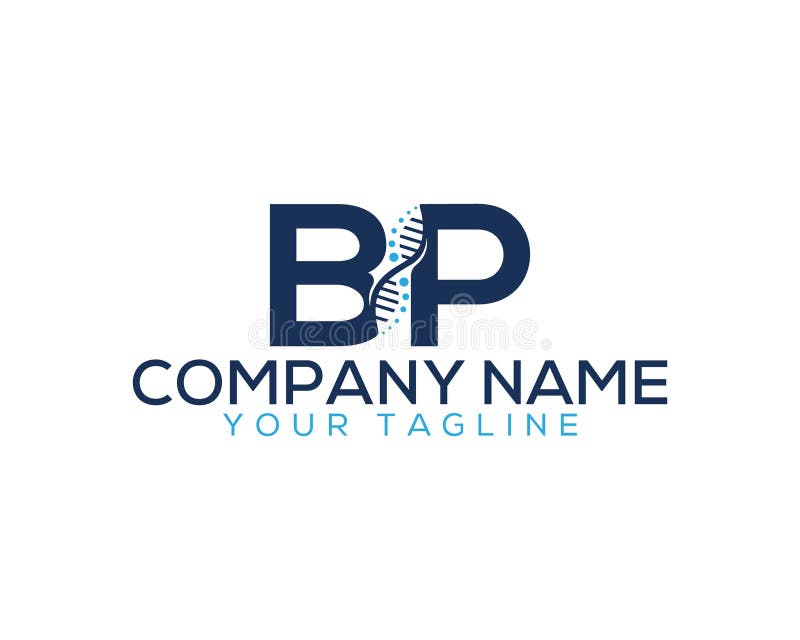 Abstract Letter BP DNA Biology Logo Concept. Stock Vector ...