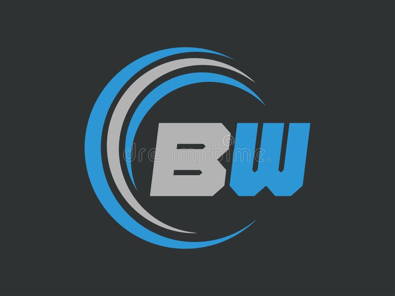 Abstract Letter BW Logo Design. BW Initial Logo Design Monogram for ...