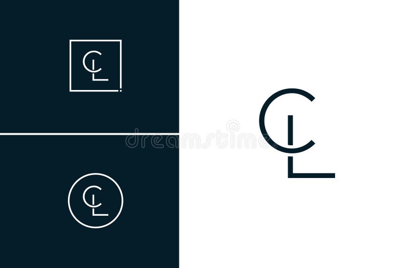 Abstract Letter CL Logo - Initial Monogram Template for Alphabet C and ...