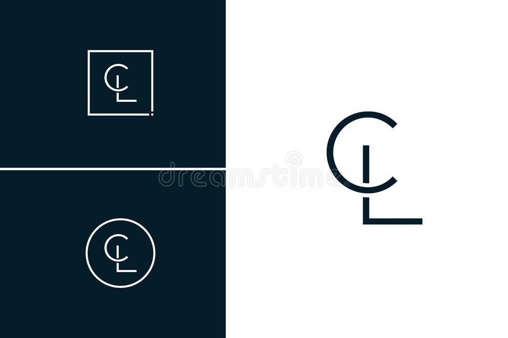 Abstract Letter CL Logo - Initial Monogram Template for Alphabet C and ...