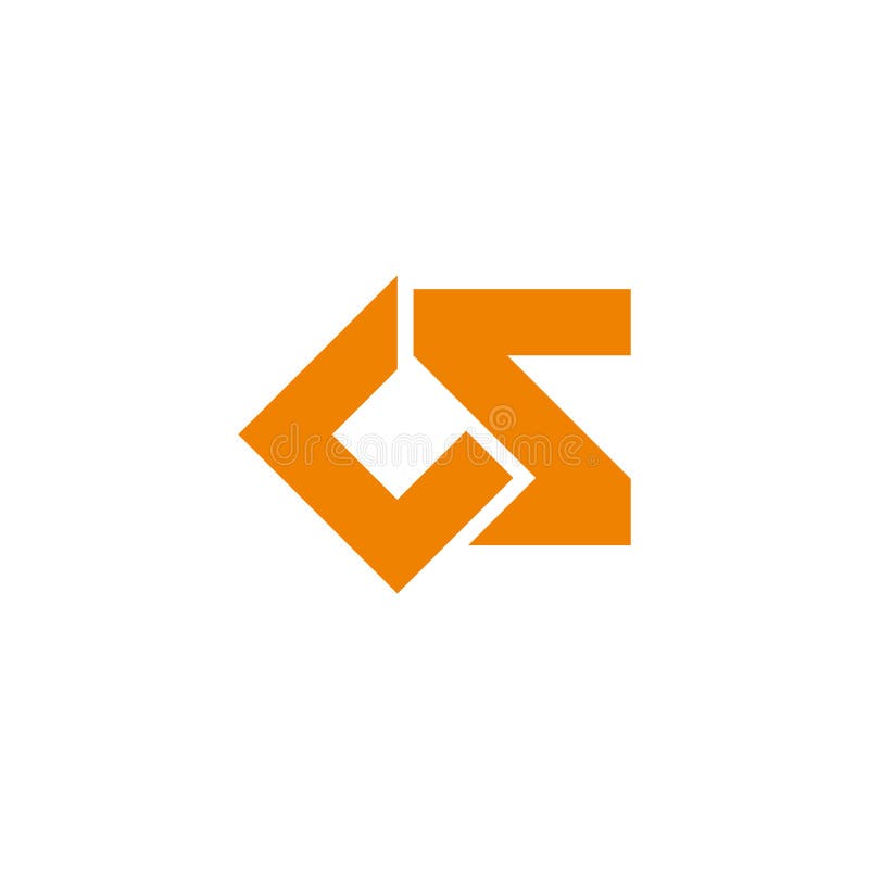 Abstract Letter Cs Simple Geometric Connect Logo Vector Stock Vector ...