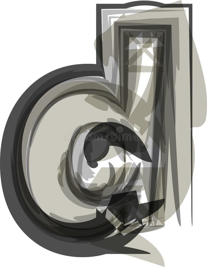 Abstract Letter d stock vector. Illustration of character - 100428300