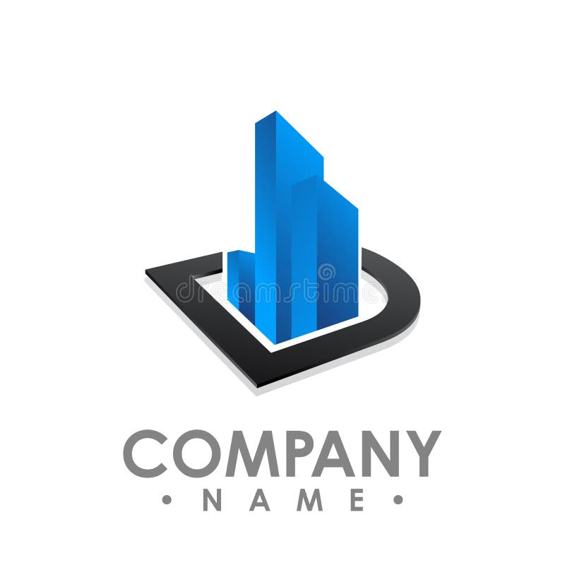 Abstract Letter D Logo Design Template Elements. Abstract Letter Stock ...