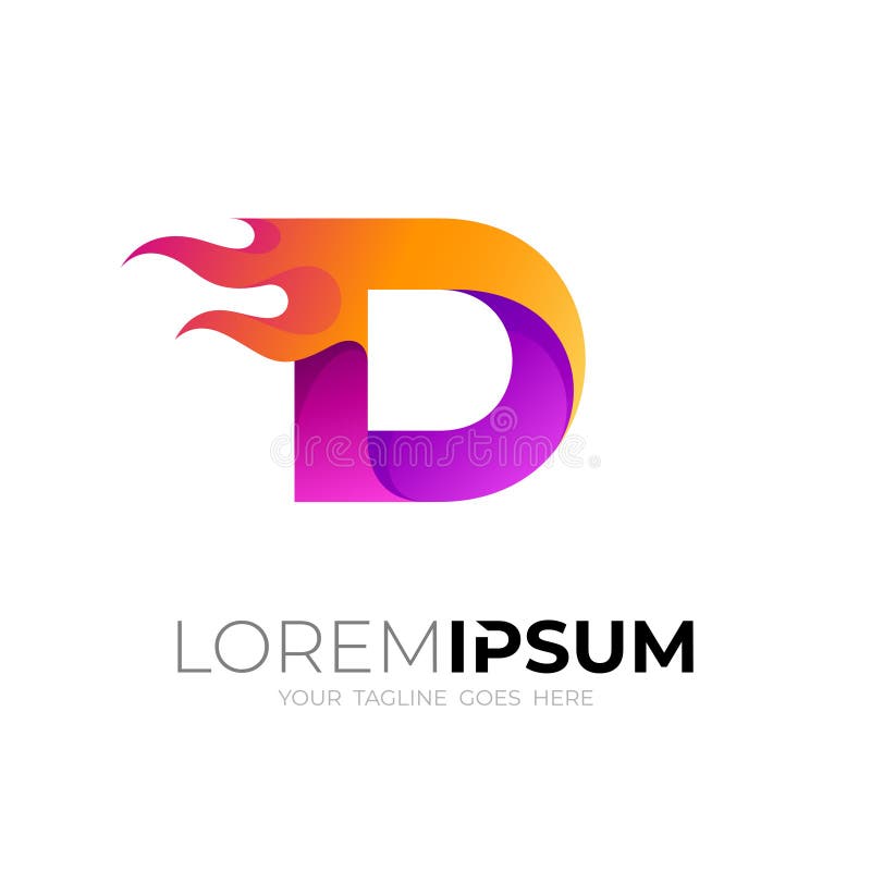 Letter D Fire Stock Illustrations – 311 Letter D Fire Stock ...