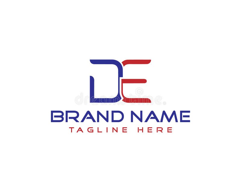 Abstract Letter DE Initial Logo Icon Design. Stock Vector ...
