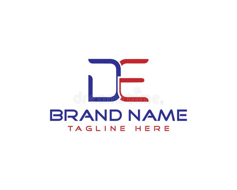 Abstract Letter DE Initial Logo Icon Design. Stock Vector ...