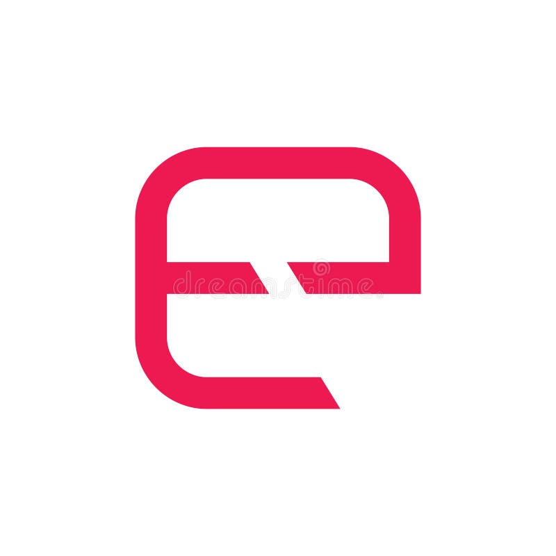Abstract Letter E Simple Geometric Line Logo Vector Stock Vector ...