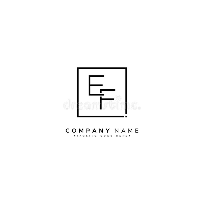 Abstract Letter EF Logo - Initial Monogram Template for Alphabet E and ...