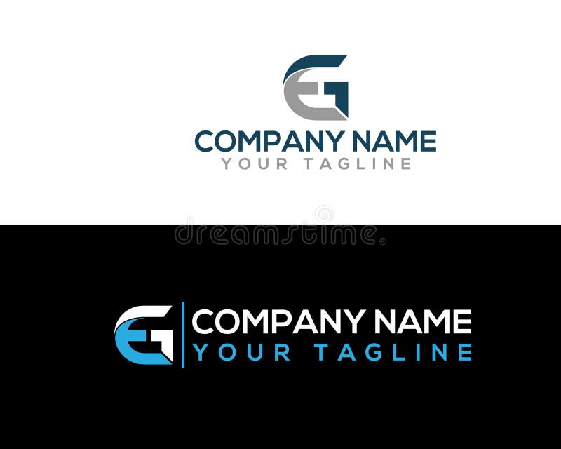 Abstract Letter EG and EGI Creative Logo Design. Stock Vector ...