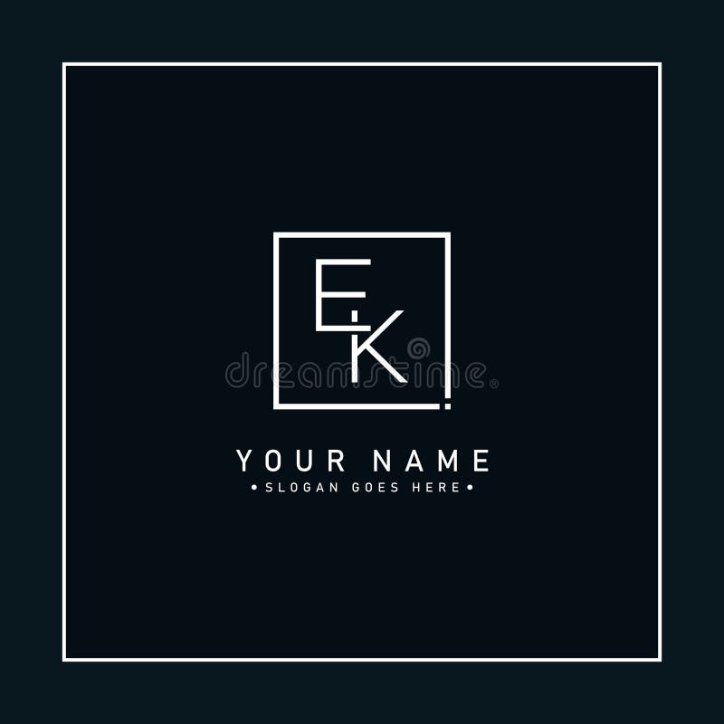 Abstract Letter EK Logo - Initial Monogram Template for Alphabet E and ...