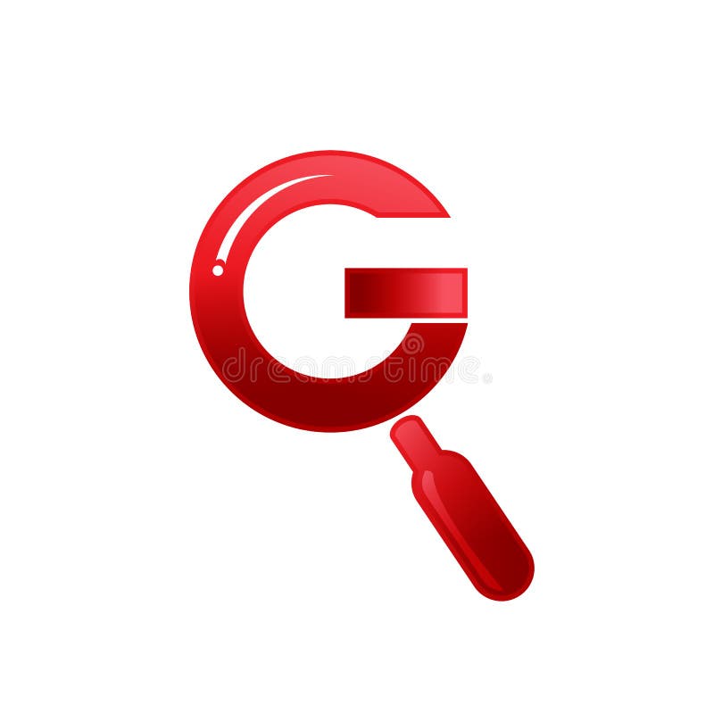 Letter G Magnifying Glass Stock Illustrations – 15 Letter G Magnifying ...