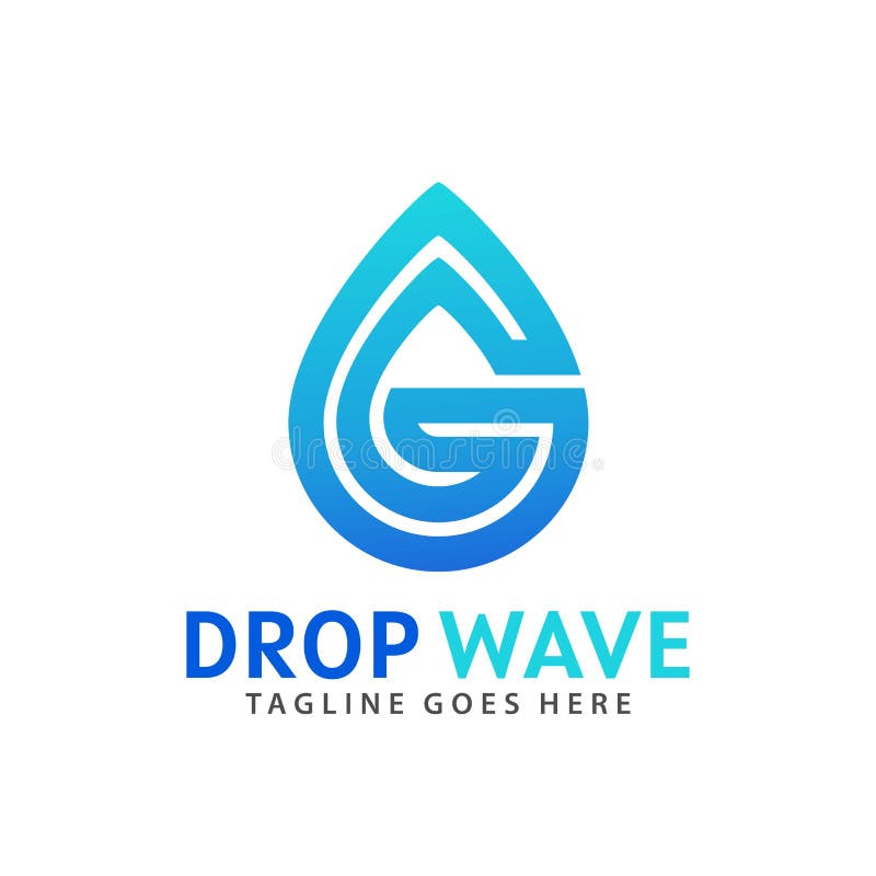 Abstract Letter G Water Drop Logos Design Vector Illustration Template ...