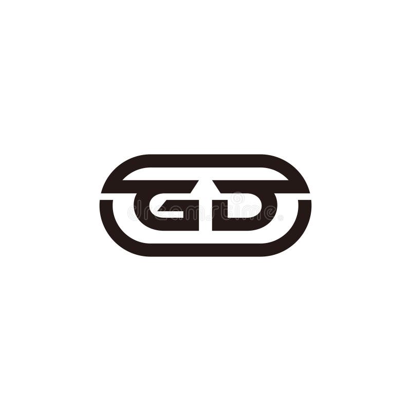 Abstract Letter Gd Simple Geometric Round Design Symbol Logo Vector ...