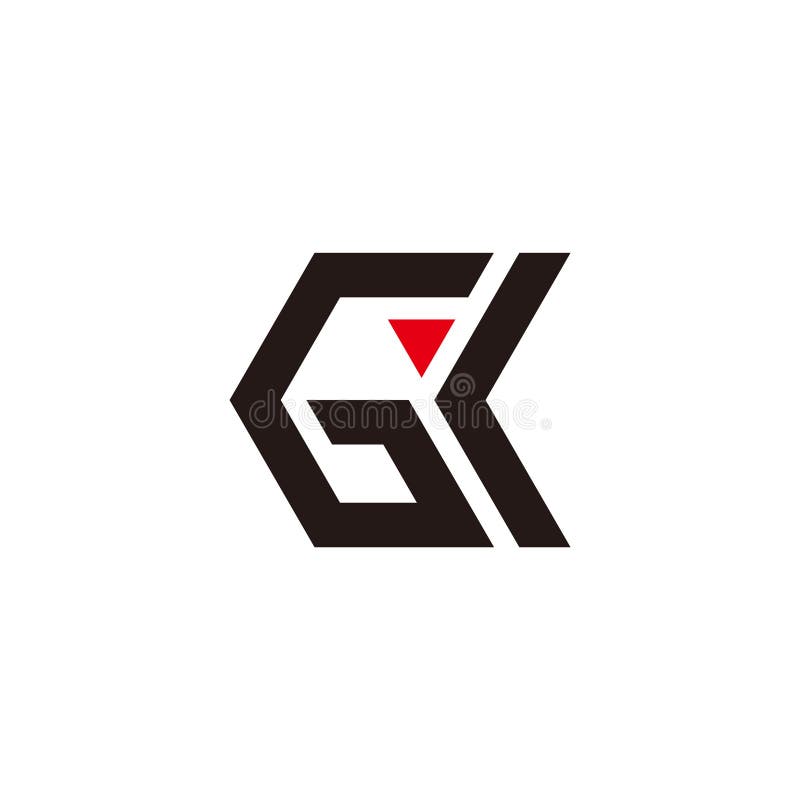 Abstract Letter Gk Triangle Geometric Line Logo Vector Stock Vector ...