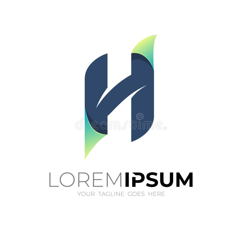 Abstract Letter H Logo with Simple Style Design Stock Vector ...