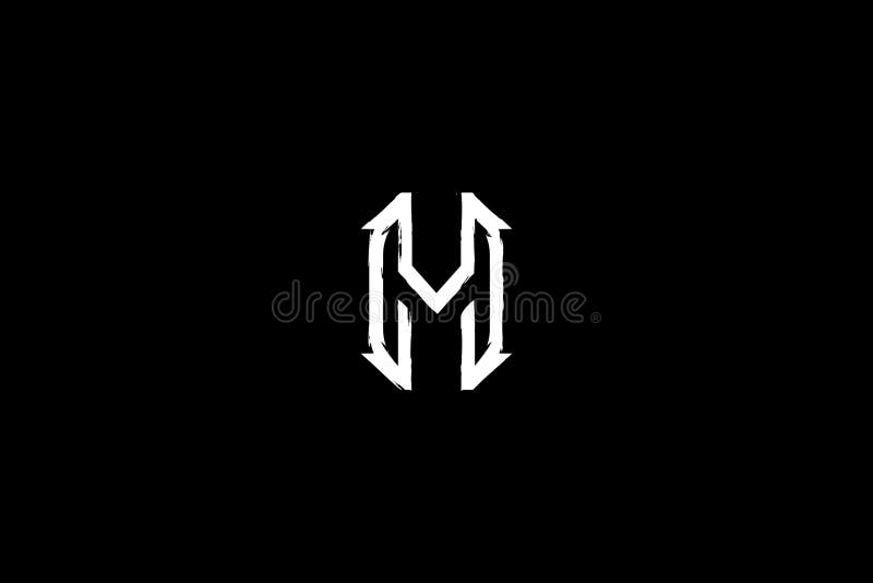 Abstract Letter H and M Vector Monogram Logo Template Stock ...