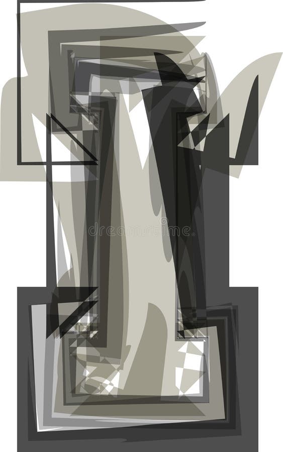 Abstract Letter I stock vector. Illustration of grunge - 100428247