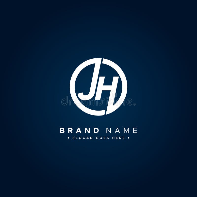 Abstract Letter JH Logo - Initial Monogram Template for Alphabet J and ...