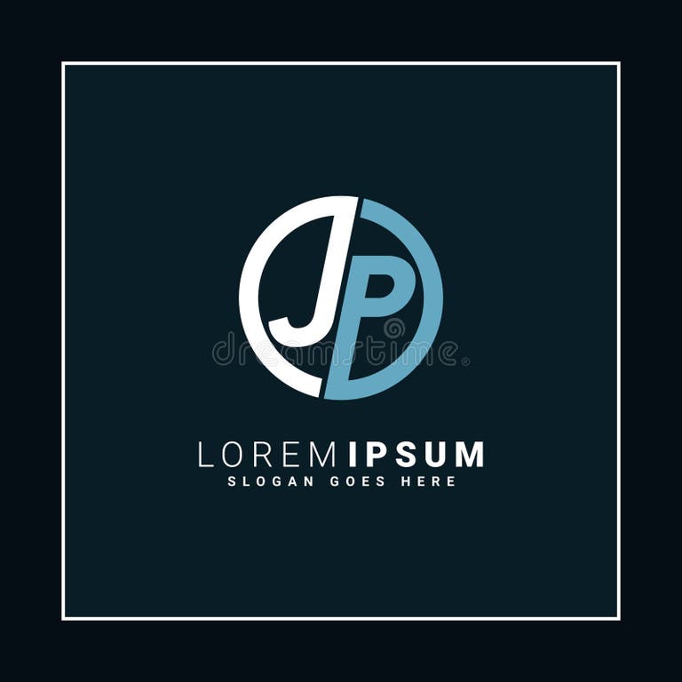 Abstract Letter JP Logo - Initial Monogram Template for Alphabet J and ...