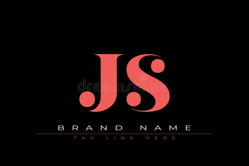 Abstract Letter JS Minimal Logo Design Template Stock Vector ...