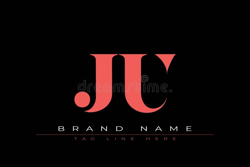 Abstract Letter JU Minimal Logo Design Template Stock Vector ...